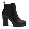London Rag Bolt Women's Block Heeled Chelsea Boots
