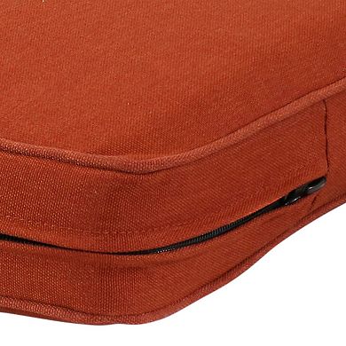 Sunnydaze Indoor/Outdoor Olefin Bench Cushion - 41 in x 18 in - Rust