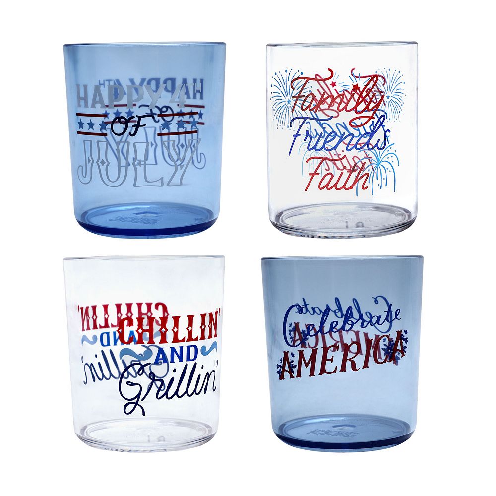 Celebrate Together™ Americana Acrylic 4-pc. Double Old-Fashioned Set