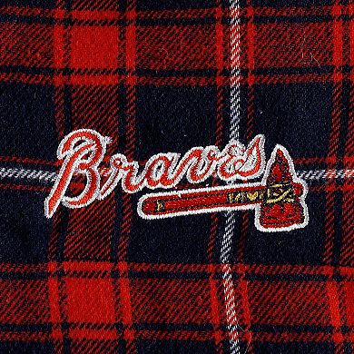 Men's Concepts Sport Navy/Red Atlanta Braves Ledger Flannel Boxers