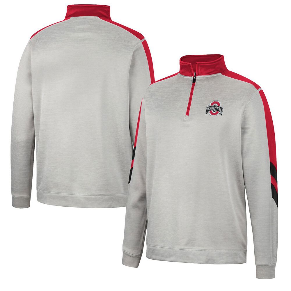 Men's Colosseum Gray/Scarlet Ohio State Buckeyes Bushwood Fleece ...