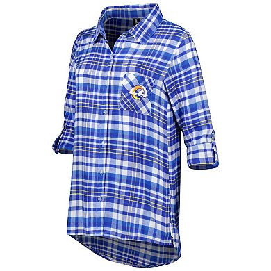 Women's Concepts Sport Royal Los Angeles Rams Mainstay Plaid Full ...