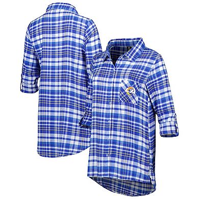Women's Concepts Sport Royal Los Angeles Rams Mainstay Plaid Full ...