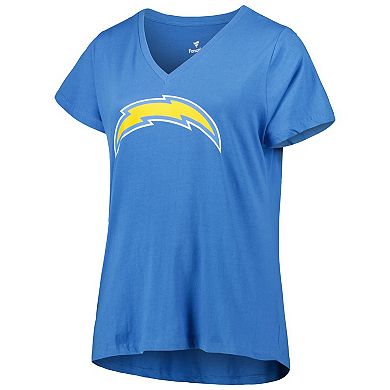 Women's Justin Herbert Powder Blue Los Angeles Chargers Plus Size Fair ...
