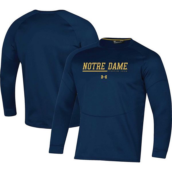 Mens Under Armour Navy Notre Dame Fighting Irish Sideline Raglan
