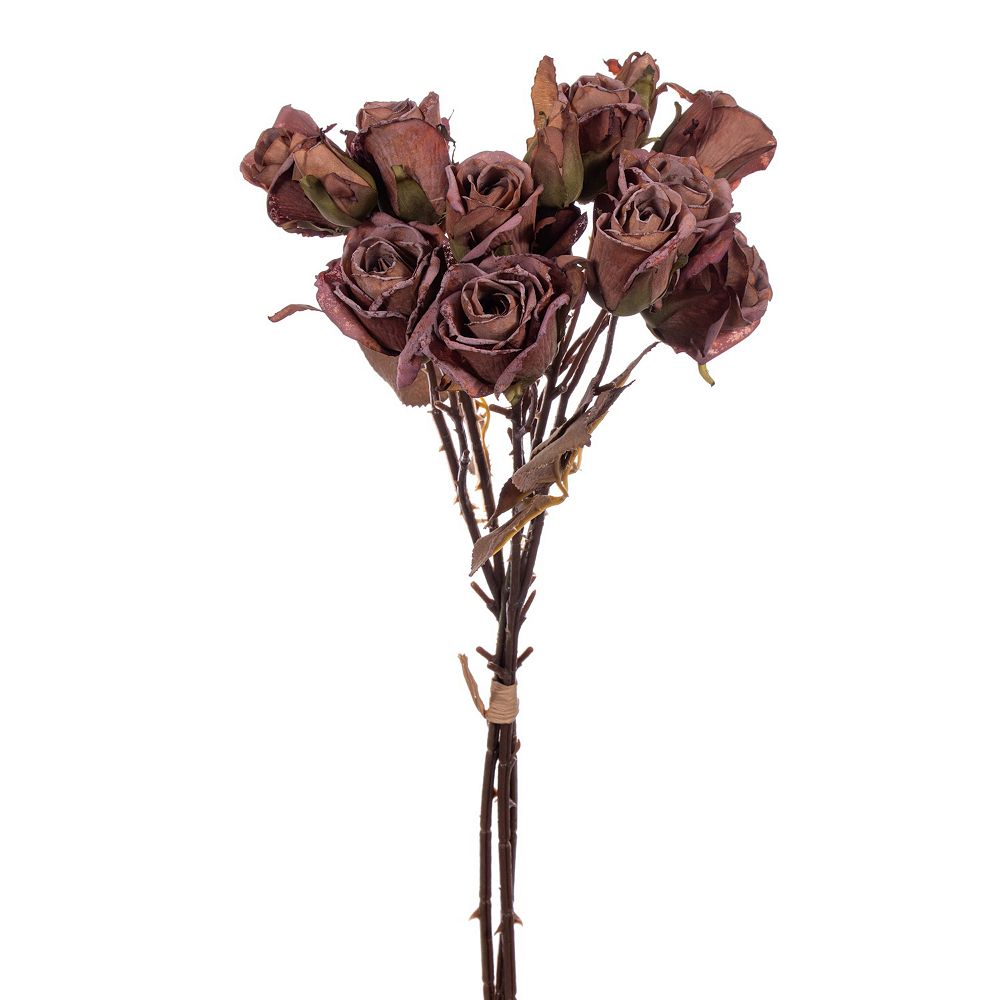 Vickerman Artificial Dried Orange Rose Bundle