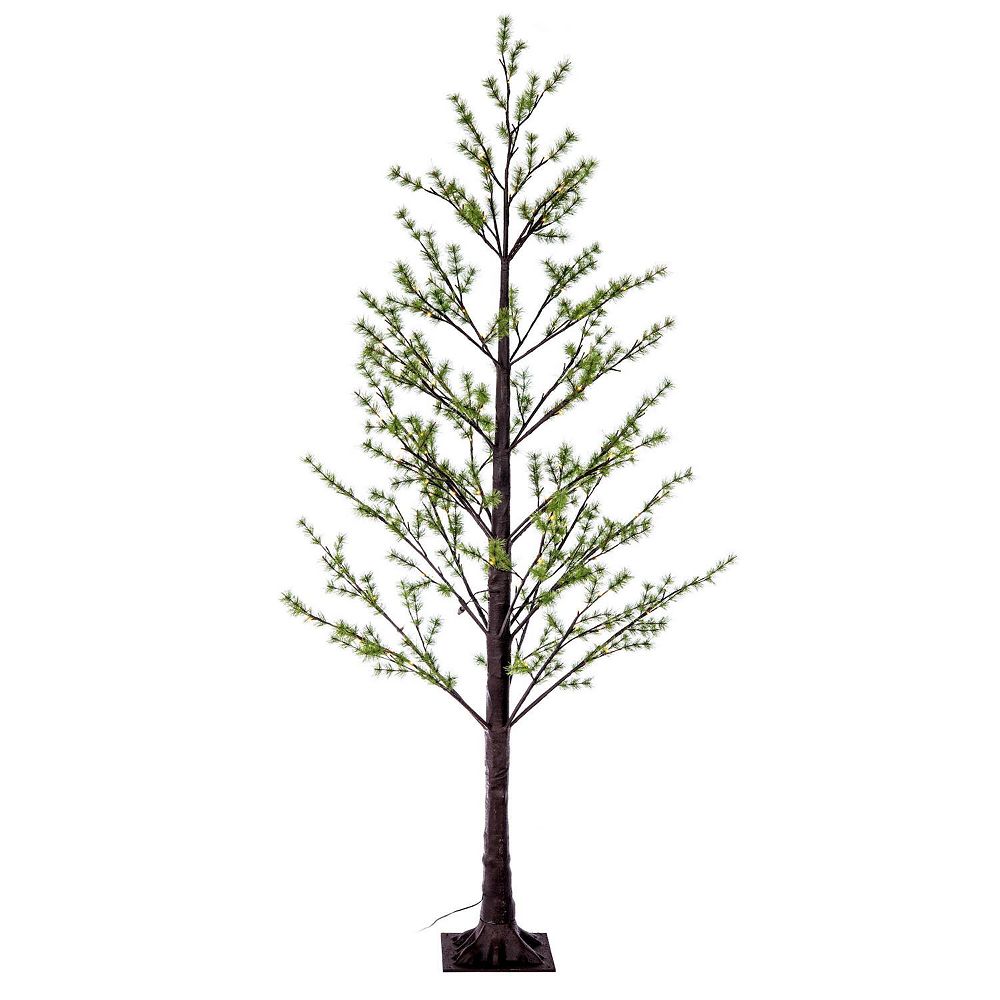 Vickerman 7-ft. Artificial Mini Pine Twig Tree with Warm White LED ...