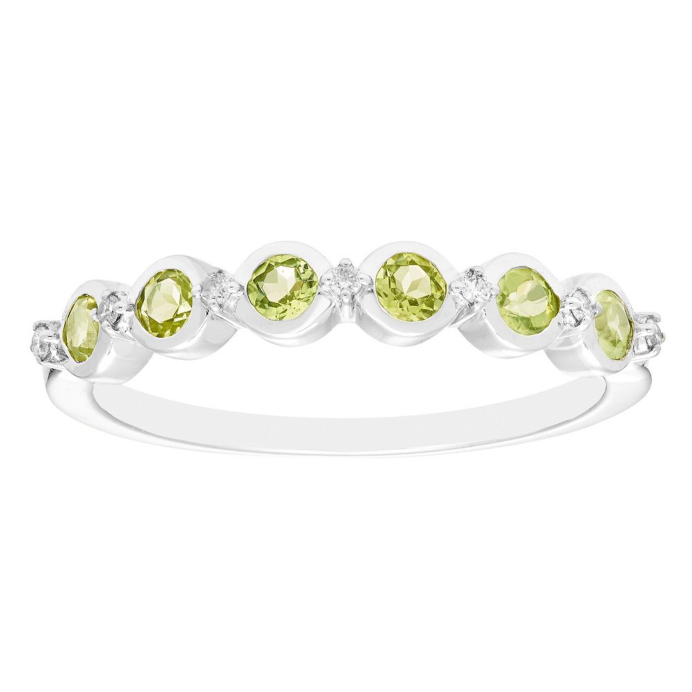 Boston Bay Diamonds Sterling Silver Gemstone & 1/10 Carat T.W. Diamond ...