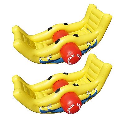 Swimline Giant Inflatable Sea-Saw Water Rocker Swimming Pool Float, (2 ...