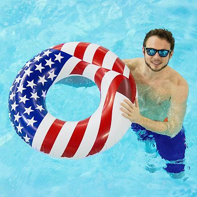 Swimline 36" Inflatable Patriotic American Flag Swimming Pool Float (3 ...