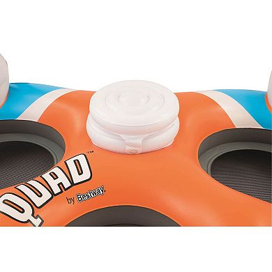 Bestway Rapid Rider 4 Person Floating Island Lake Raft & Intex Electric ...