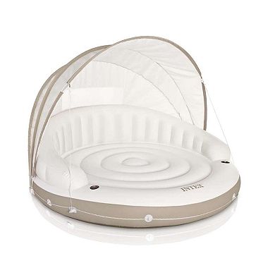 Intex Inflatable Canopy Island Float & Bestway Tropical Breeze 6 Person ...