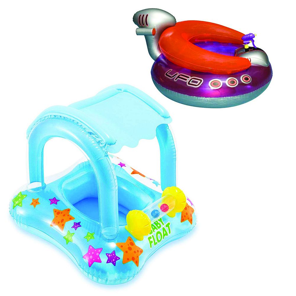 Inflatable UFO Lounge Chair Float Bundle w/ My Baby Float Inflatable ...