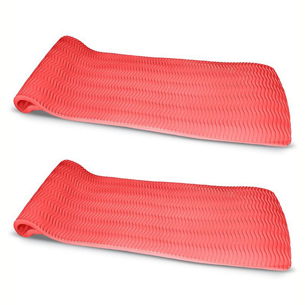 Vos 72" Soft Wavy Foam UV Chlorine Resistant Water Pool Float, Coral (2 ...