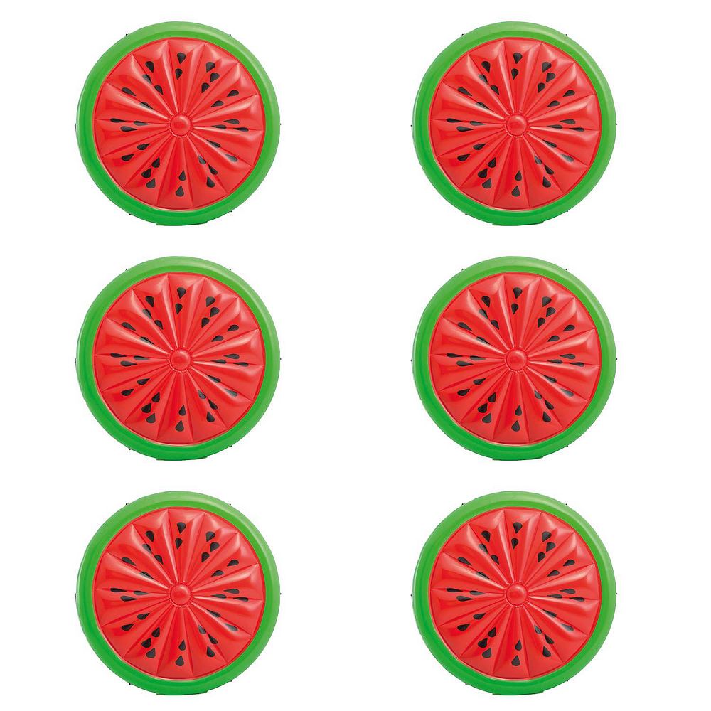 Intex Giant Inflatable 72 Inch Watermelon Island Summer Pool Float Raft ...