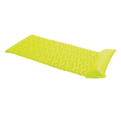 Intex Tote 'N Float Wave Mat Floating Swimming Pool Lounger w/ Headrest ...