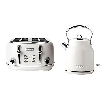 White kettle and toaster set store