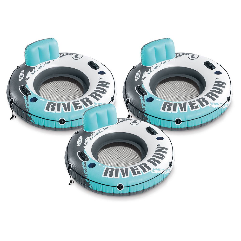 Intex River Run Single Inflatable Lake Floating Water Tubes, 3 Pack ...