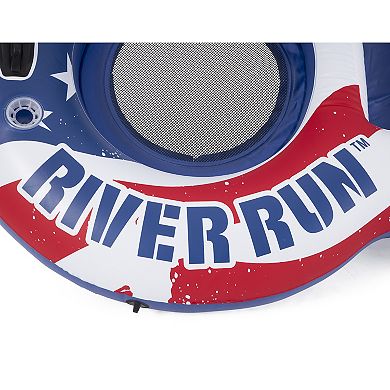 Intex American Flag 2 Person Pool Float w/ Tropical Breeze 6 Person ...