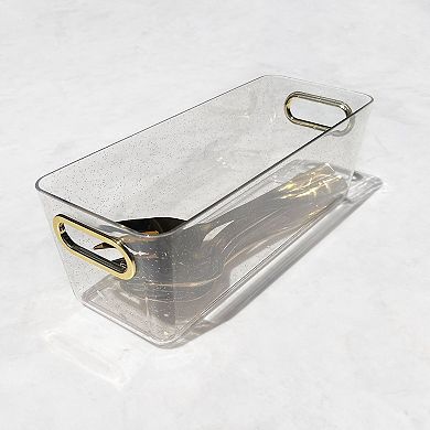 Packed Party Organize It Injected Glitter Storage Bin With Gold Handles ...