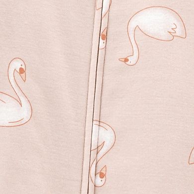 Toddler Girl Carter's Swans Footed Pajamas