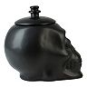 10 Strawberry Street Matte Black Ceramic Skull Cookie Jar