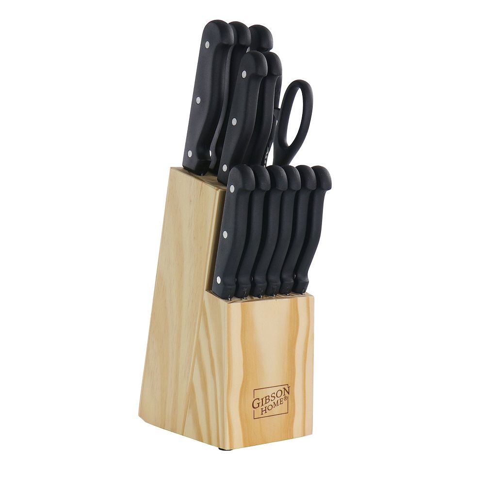 Gibson Home Westover 13 Piece Stainless Steel Cutlery Set in Black with ...