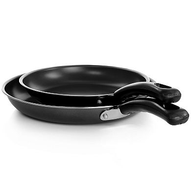 Gibson Everyday Highberry 2 Piece 12in and 10in Frying Pan Set in ...