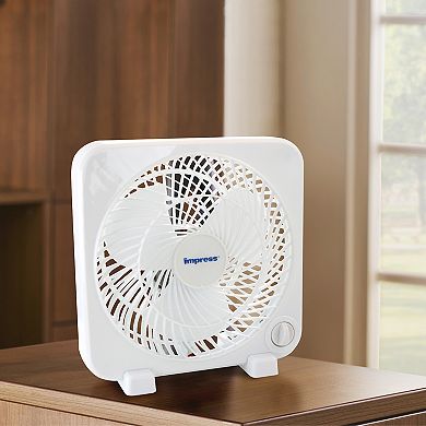 Impress 9 Inch Box Fan- White