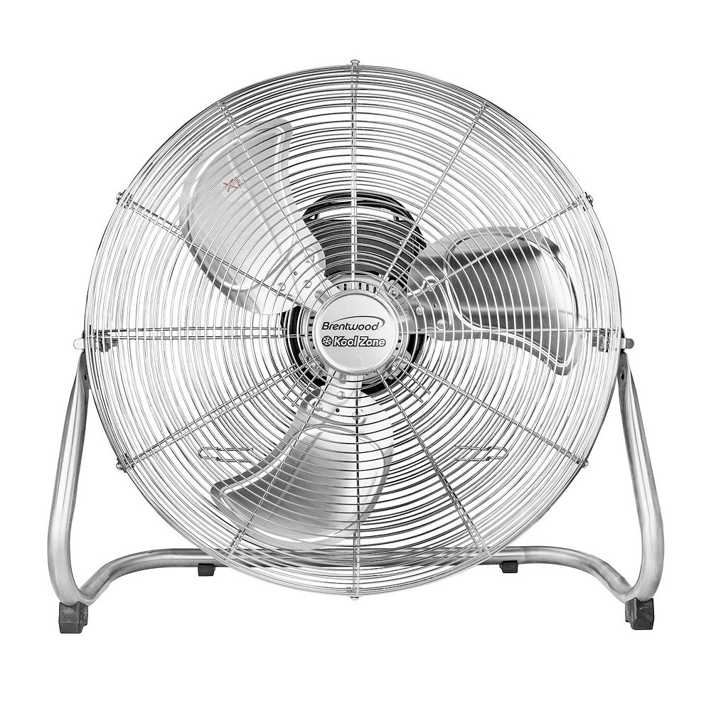 Brentwood Kool Zone 20 Inch Chrome Floor Fan