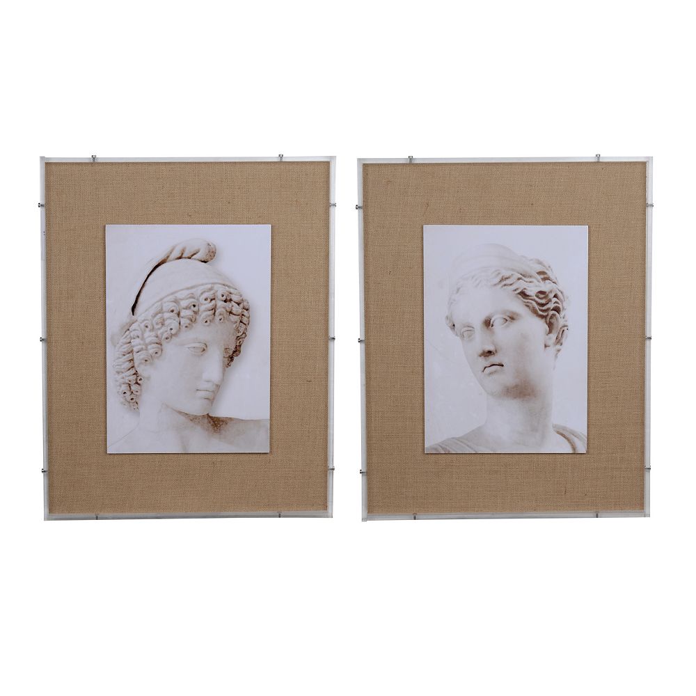 A&B Home Roman Bust Framed Wall Art 2-piece Set