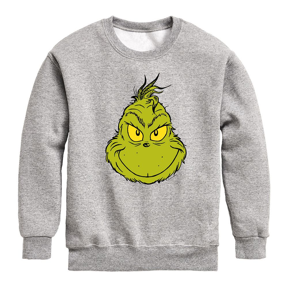 Boys 8-20 Dr. Seuss How the Grinch Stole Christmas Face Graphic Sweatshirt