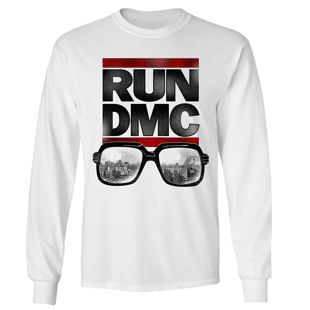 Men's Run DMC Glasses Logo Long Sleeve Tee