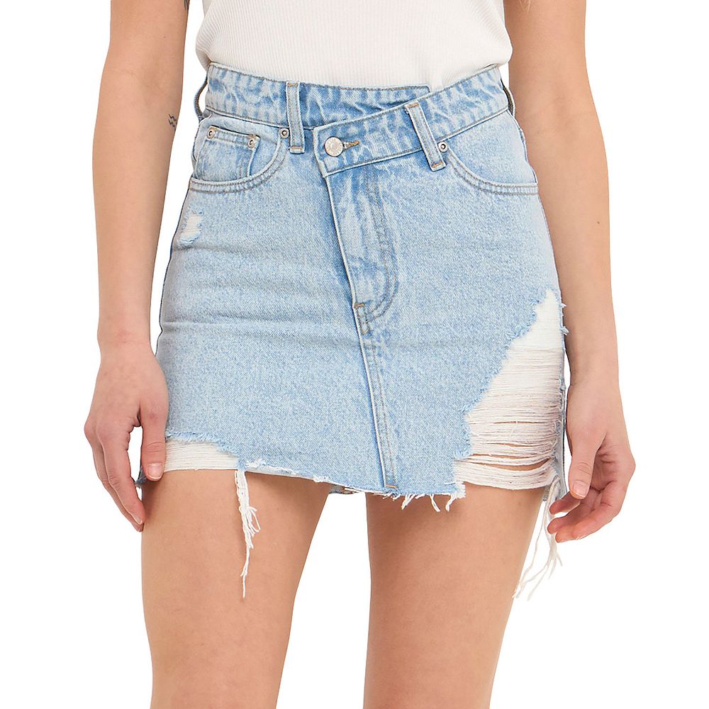 High-waisted High Distressed Mini