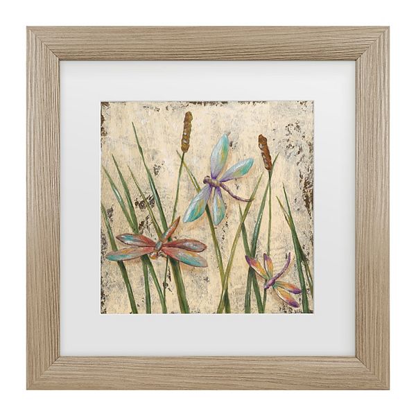 Dancing Dragonflies I Framed Wall Art