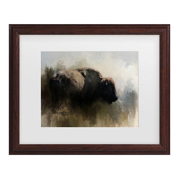 Abstract American Bison Framed Wall Art