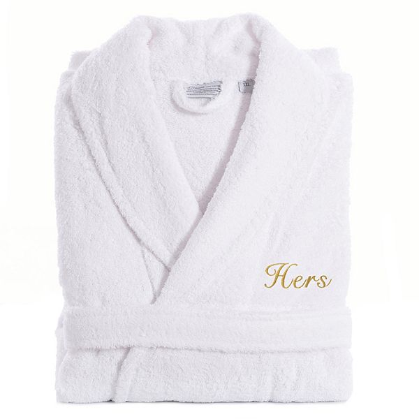 Women's Linum Home Textiles Turkish Cotton Embroidered Cursive ''Hers ...