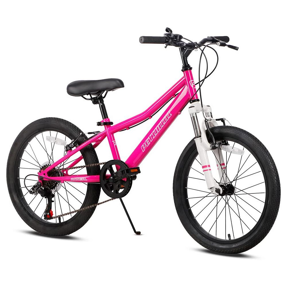 Petimini Cyclone 20 Inch 6 Speed Kids Mountain Bike for 5-9 Year Olds, Pink
