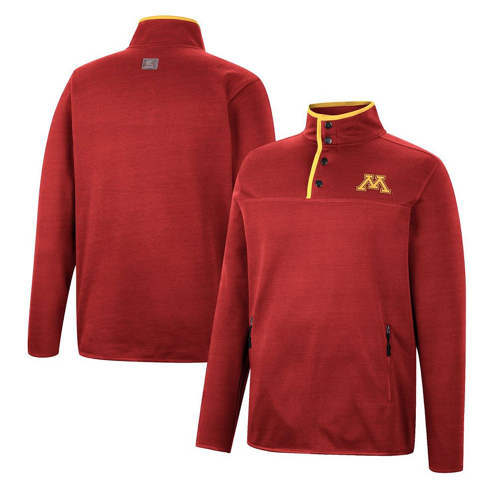 Men's Colosseum Maroon Minnesota Golden Gophers Rebound Quarter-Snap Jacket