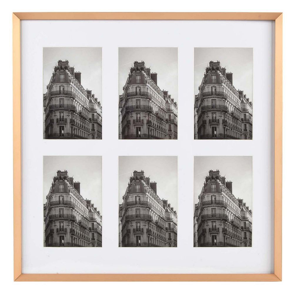 New View Gifts & Accessories 6-Opening Beveled Metal Wall Hanging Photo ...