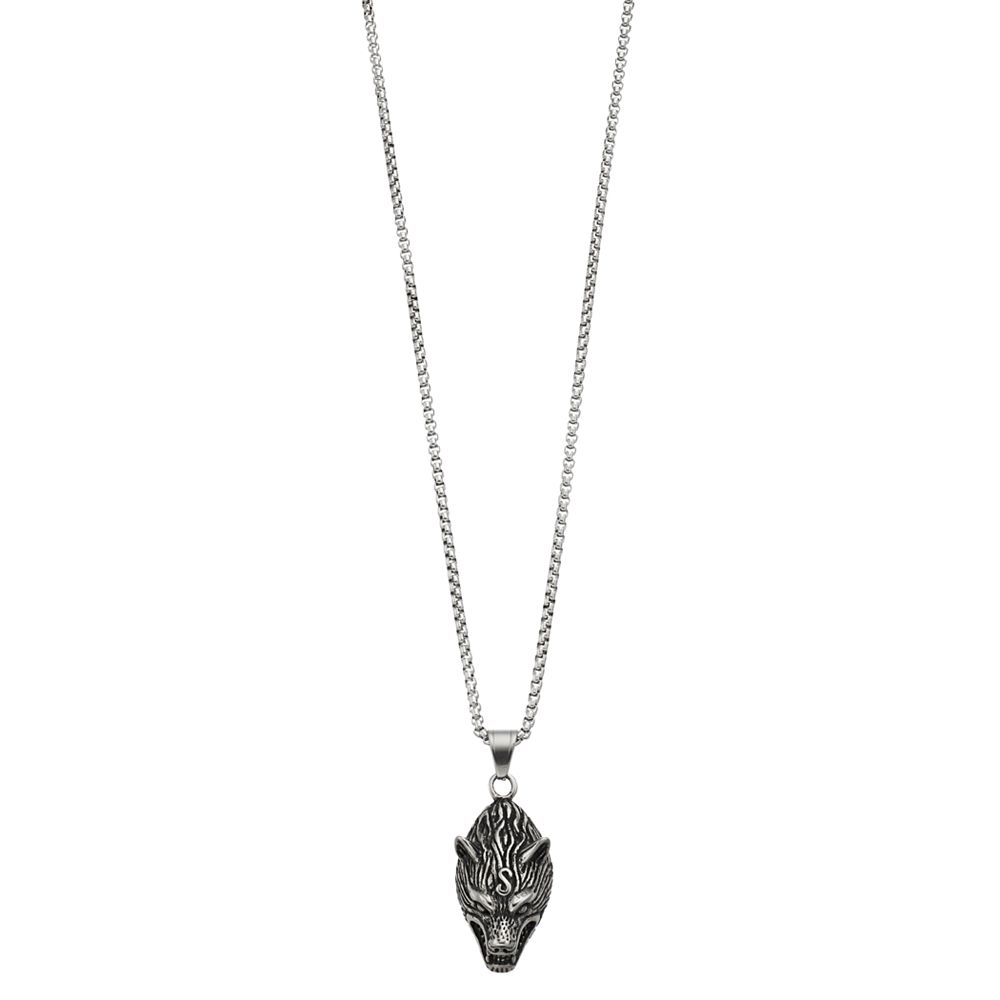 DESTINY FOR MEN Men's Stainless Steel Wolf Head Pendant Necklace