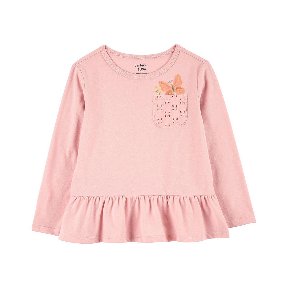 Toddler Girl Carter's Peplum Pocket Tee