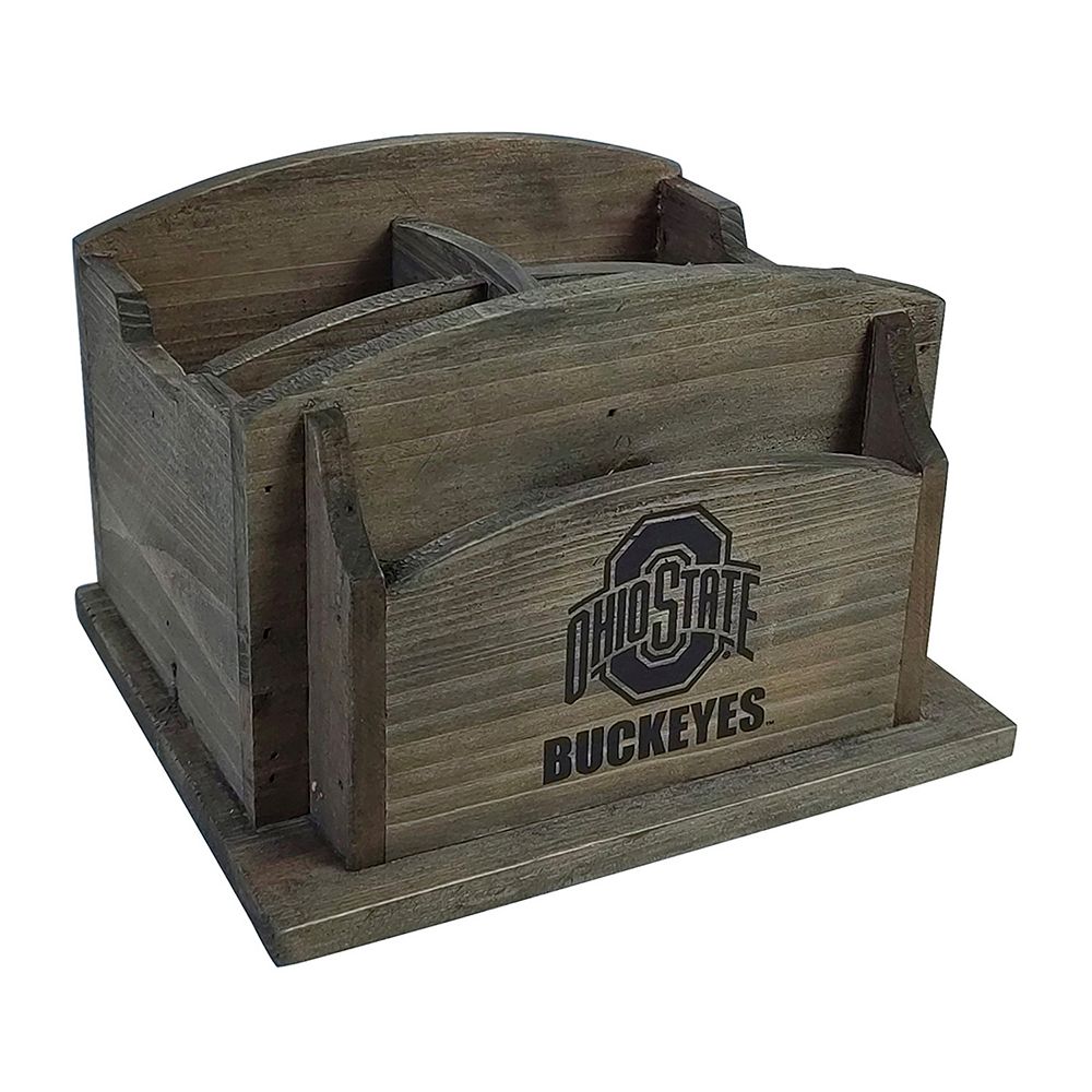 Ohio State Buckeyes Rustic Desk Organizer