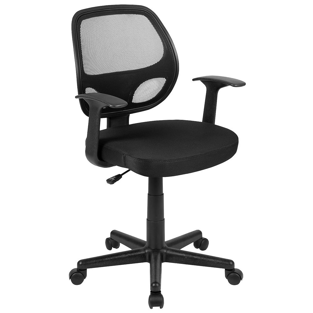 Emma and Oliver Mid-Back Black Mesh Swivel Ergonomic Task Office Chair ... Emma and Oliver Mid-Back Black Mesh Swivel Ergonomic Task Office Chair ...