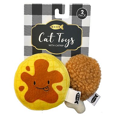 Meow Chicken & Waffle 2-Pack Catnip Cat Toys