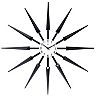 Infinity Instruments Celeste Sunburst Wall Clock