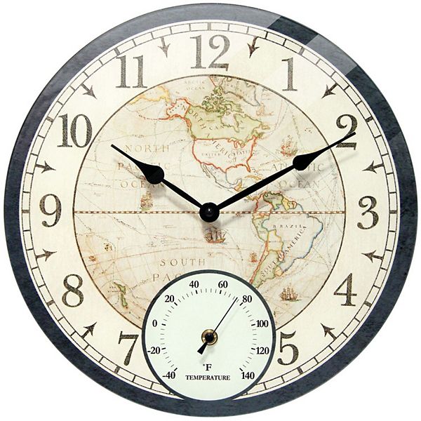Infinity Instruments Orbis Outdoor Round Wall Clock