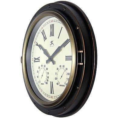 Infinity Instruments Forecaster Outdoor Roman Round Clock