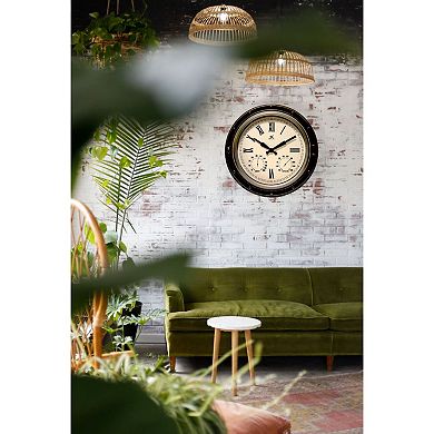 Infinity Instruments Forecaster Outdoor Roman Round Clock