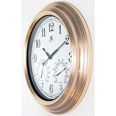 Infinity Instruments Copper Finish Outdoor Round Wall Clock